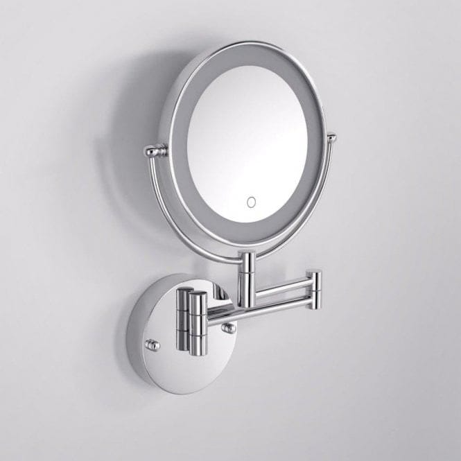 VOGUE Contemporary style round wall-mounted shaving mirror with ...