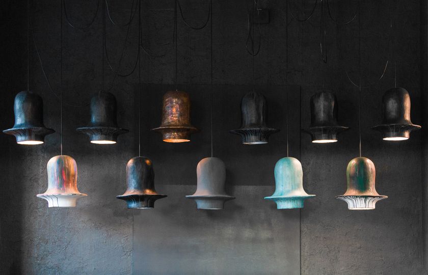 VOLCANO LED handmade ceramic pendant lamp By Makhno Product | design ...
