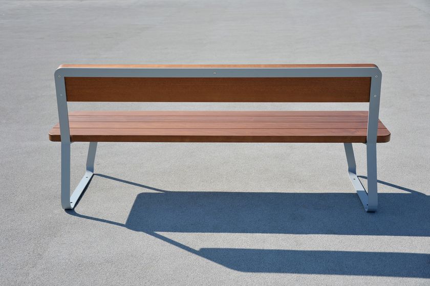 Steel and wood Bench VOLEE By LAB23 design GIBILLERO design