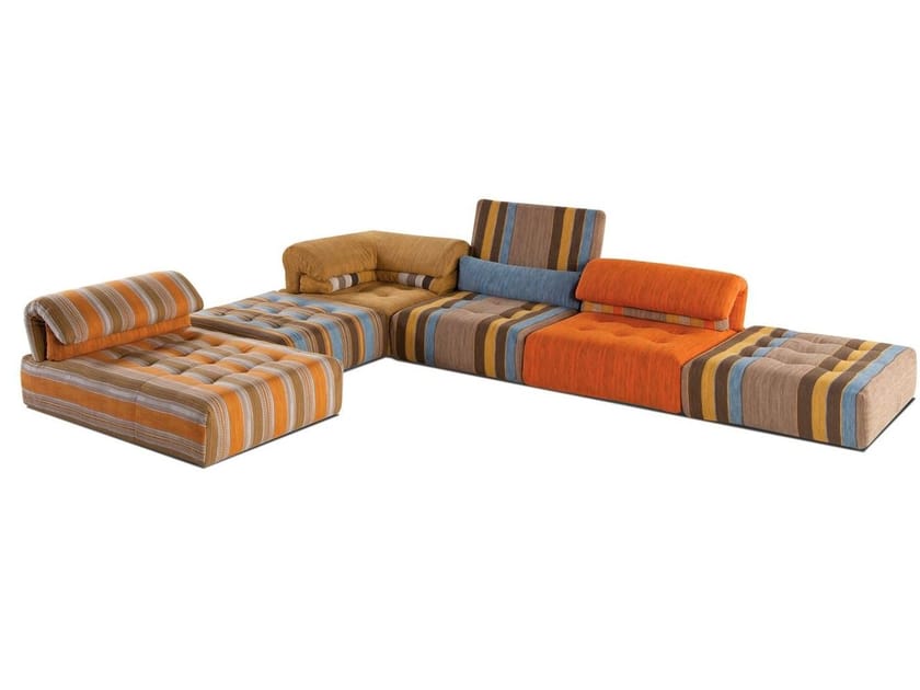 Sectional modular fabric sofa VOYAGE IMMOBILE By Roche Bobois