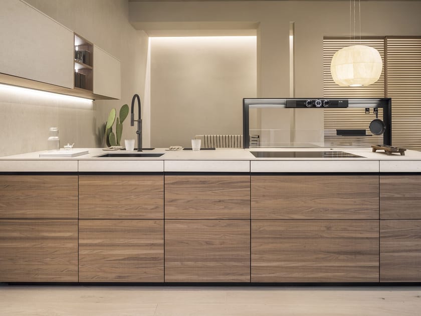 GENIUS LOCI BLACK TACTILE WALNUT AND MDi ATALAIA Kitchen By Valcucine ...