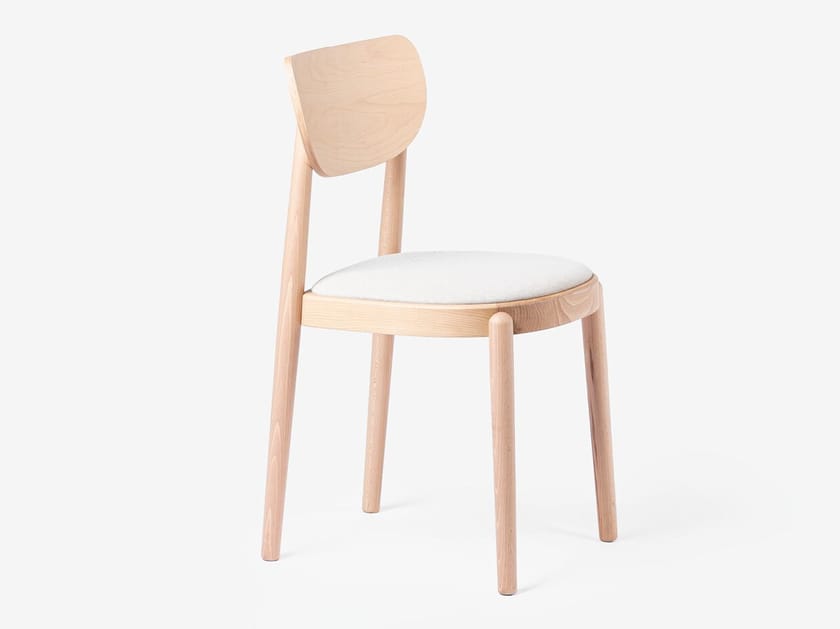 CAORLINA Beech chair with padded seat By Venedia | design Venedia studio