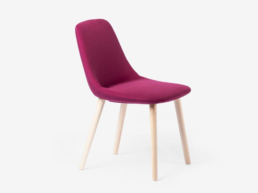 RIALTINA Chair with 4-leg wooden base By Venedia
