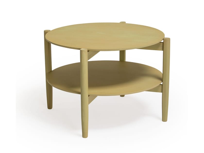 SELVA Round beech coffee table By Vergés
