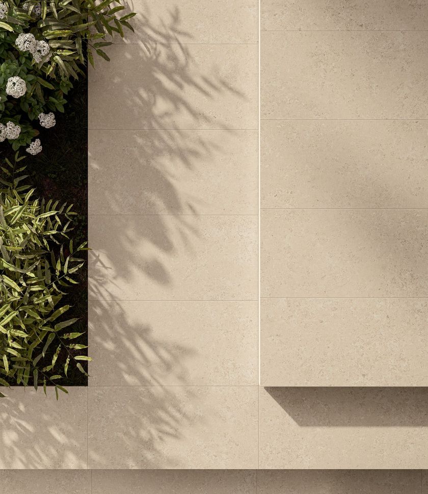 V STONE BEIGE Indoor/outdoor porcelain stoneware wall/floor tiles with ...