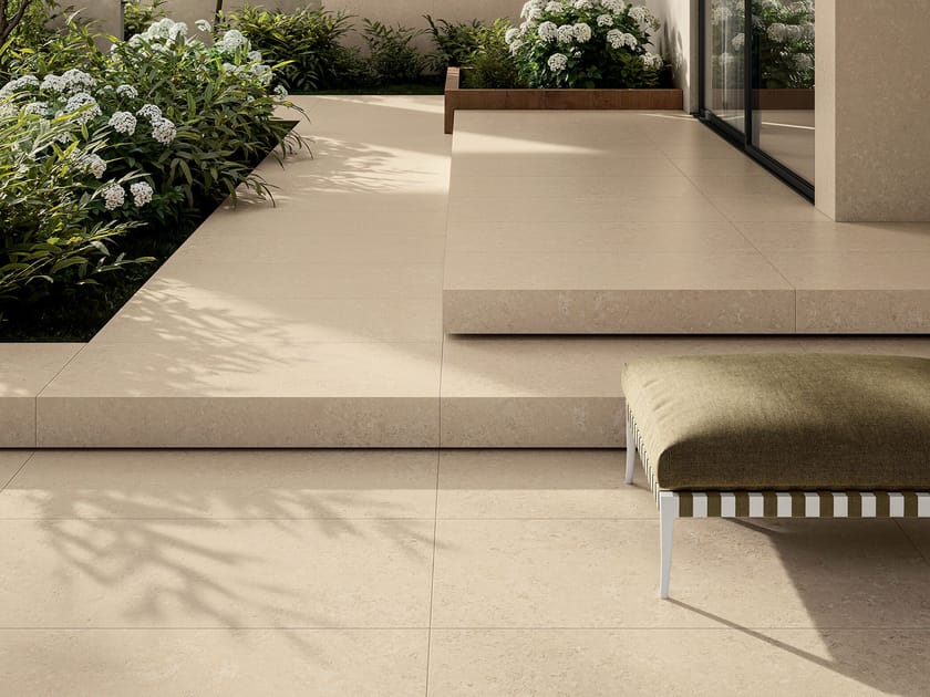 V STONE BEIGE Indoor/outdoor porcelain stoneware wall/floor tiles with ...