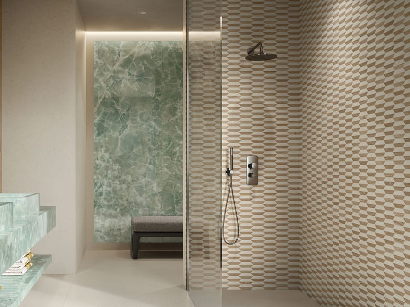 V STONE MOSAICO LOZENGE BEIGE Mosaic By Versace Ceramics