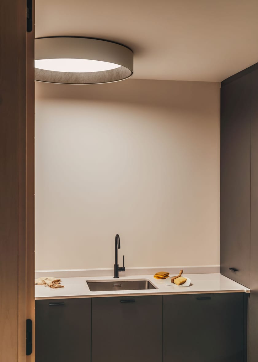DUO PETRA LED aluminium and slate ceiling lamp By Vibia | design Ramos ...