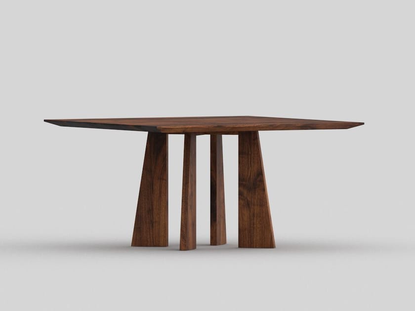 PYLON SQUARE Square wooden dining table By Vitamin Design