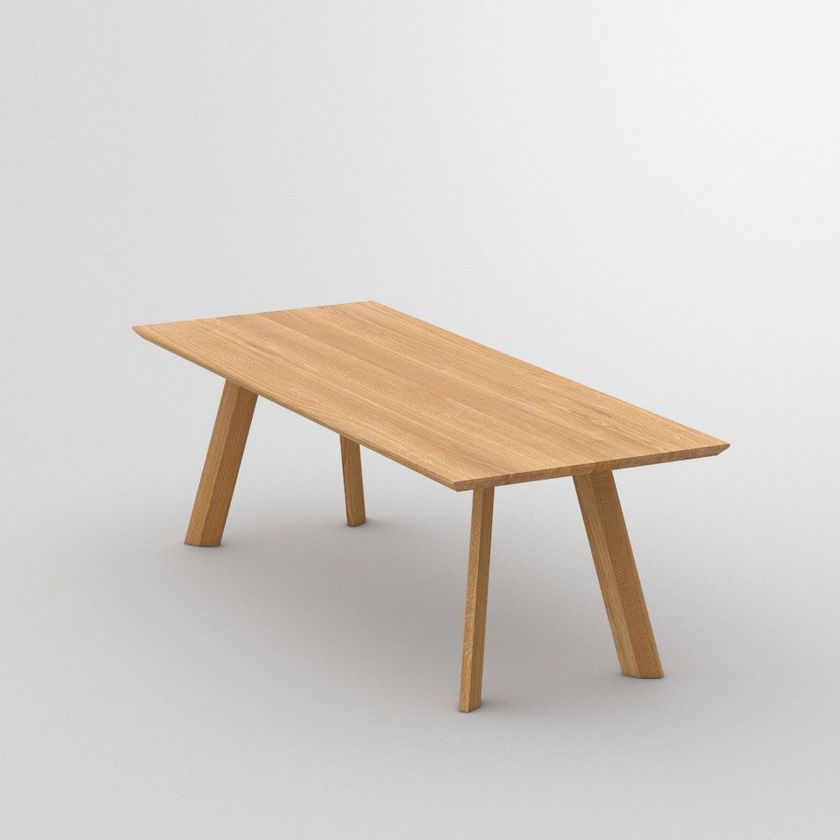 RHOMBI BASIC Rectangular solid wood table By Vitamin Design