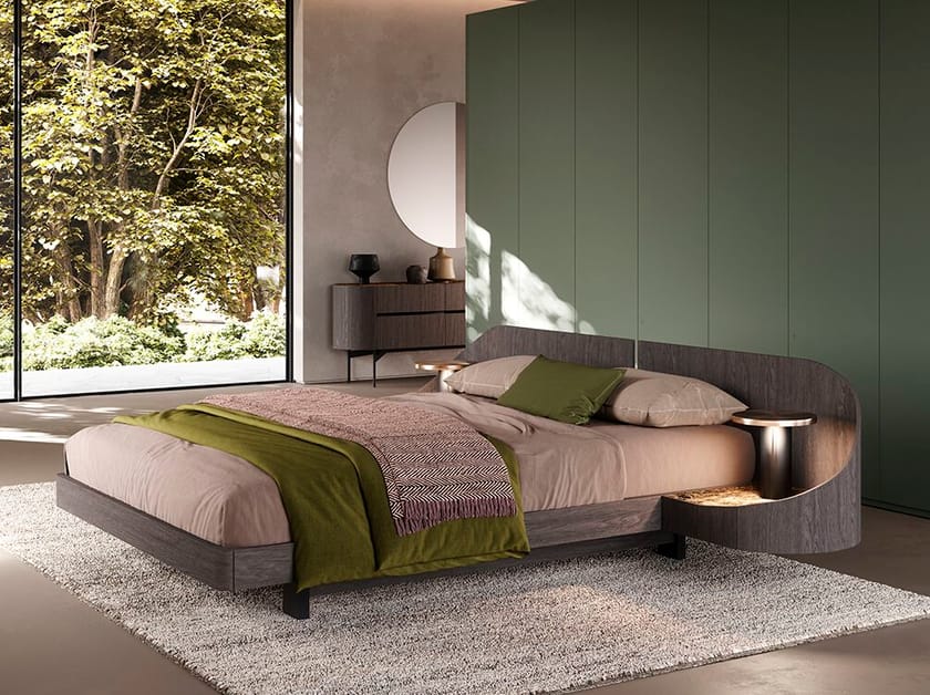 OTTANTA Storage bed with integrated nightstands By Voltan