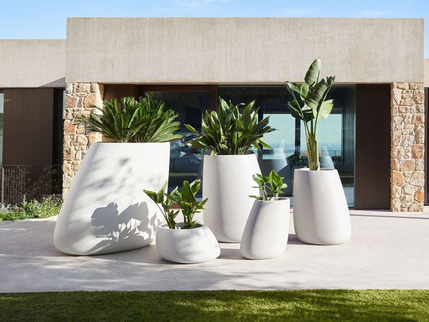 STONE Vaso da giardino luminoso in polietilene By Vondom | design ...