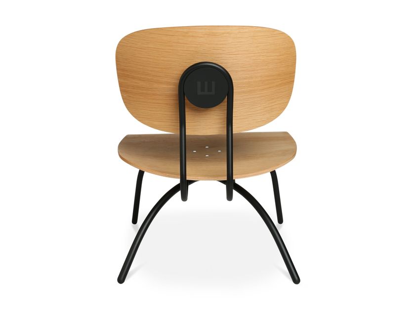 W-1970 LOW Wooden easy chair By Wagner
