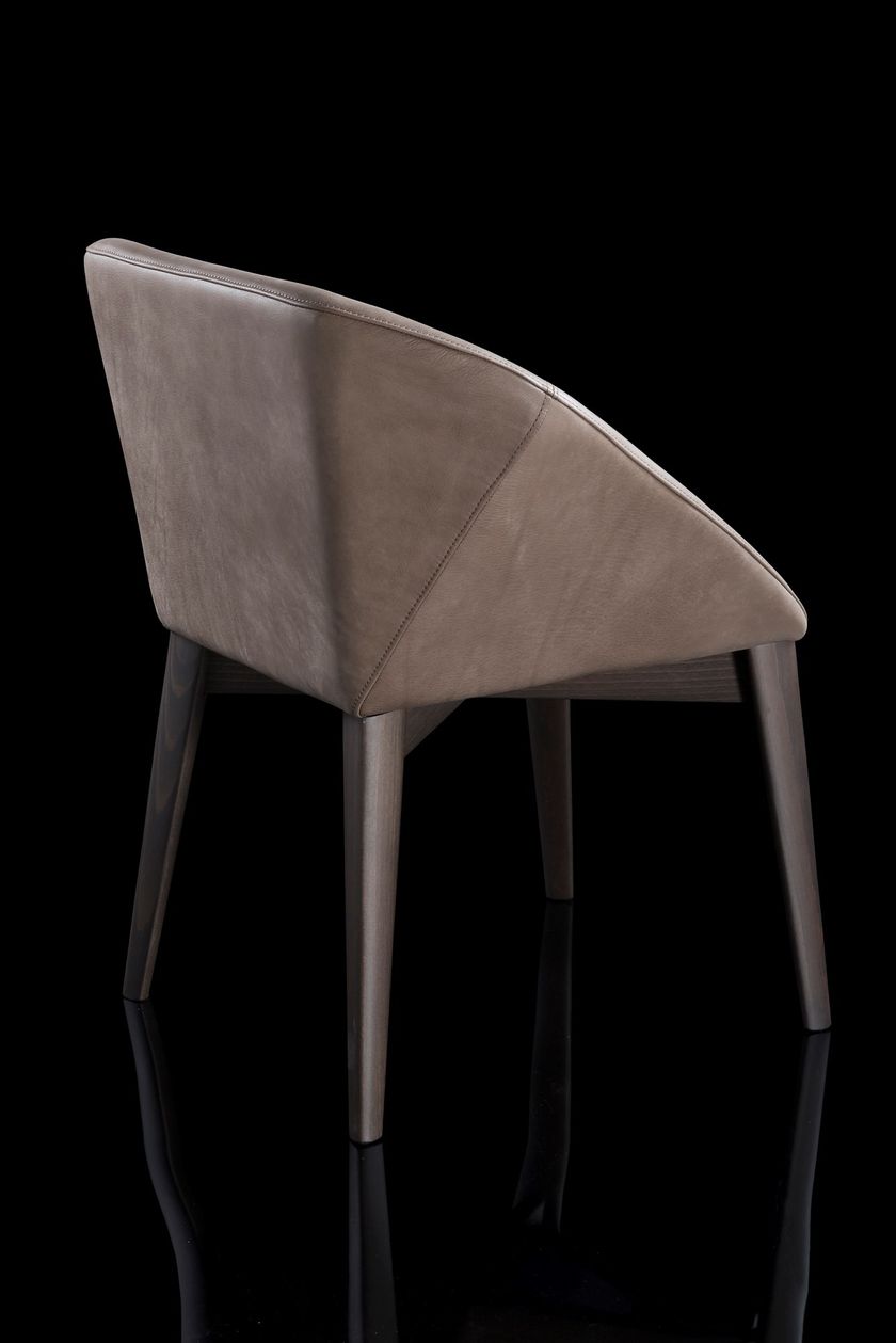 W-HEXAGON Upholstered leather chair with armrests By Henge | design ...