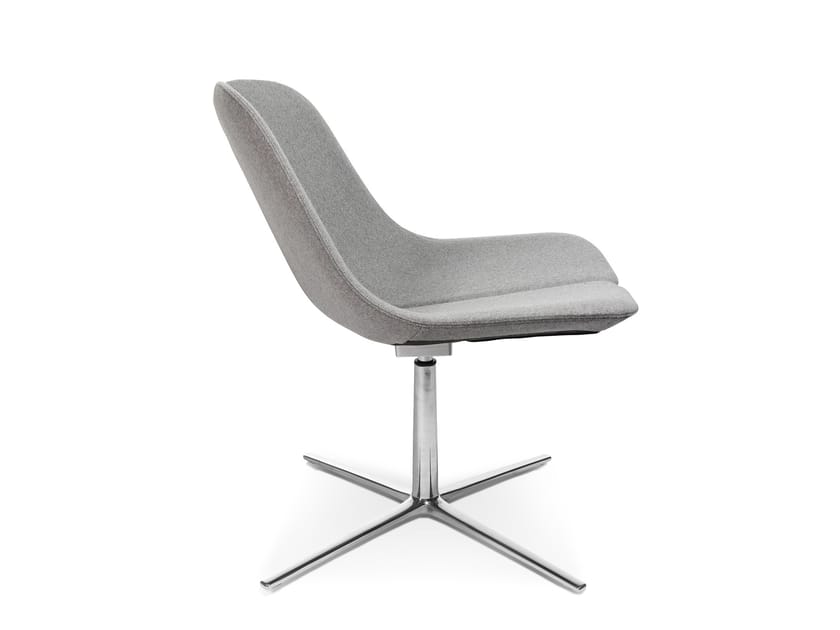Swivel easy chair with 4-spoke base W-LOUNGE CHAIR 1 By Wagner