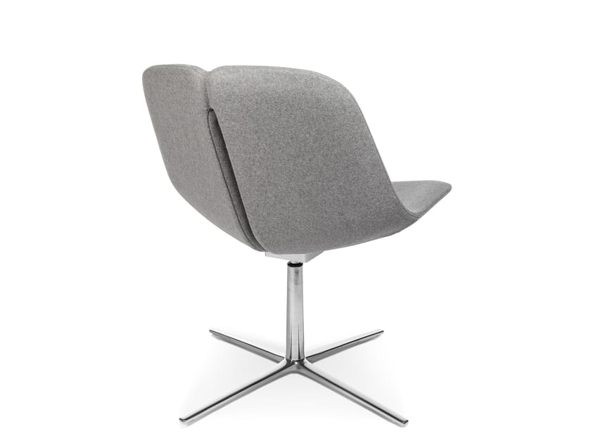 Swivel easy chair with 4-spoke base W-LOUNGE CHAIR 1 By Wagner