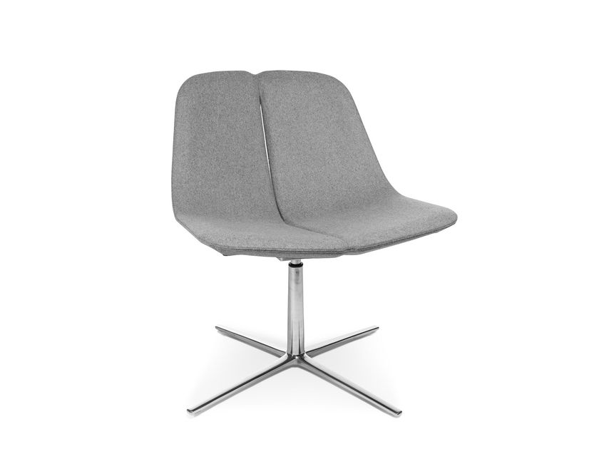 Swivel easy chair with 4-spoke base W-LOUNGE CHAIR 1 By Wagner