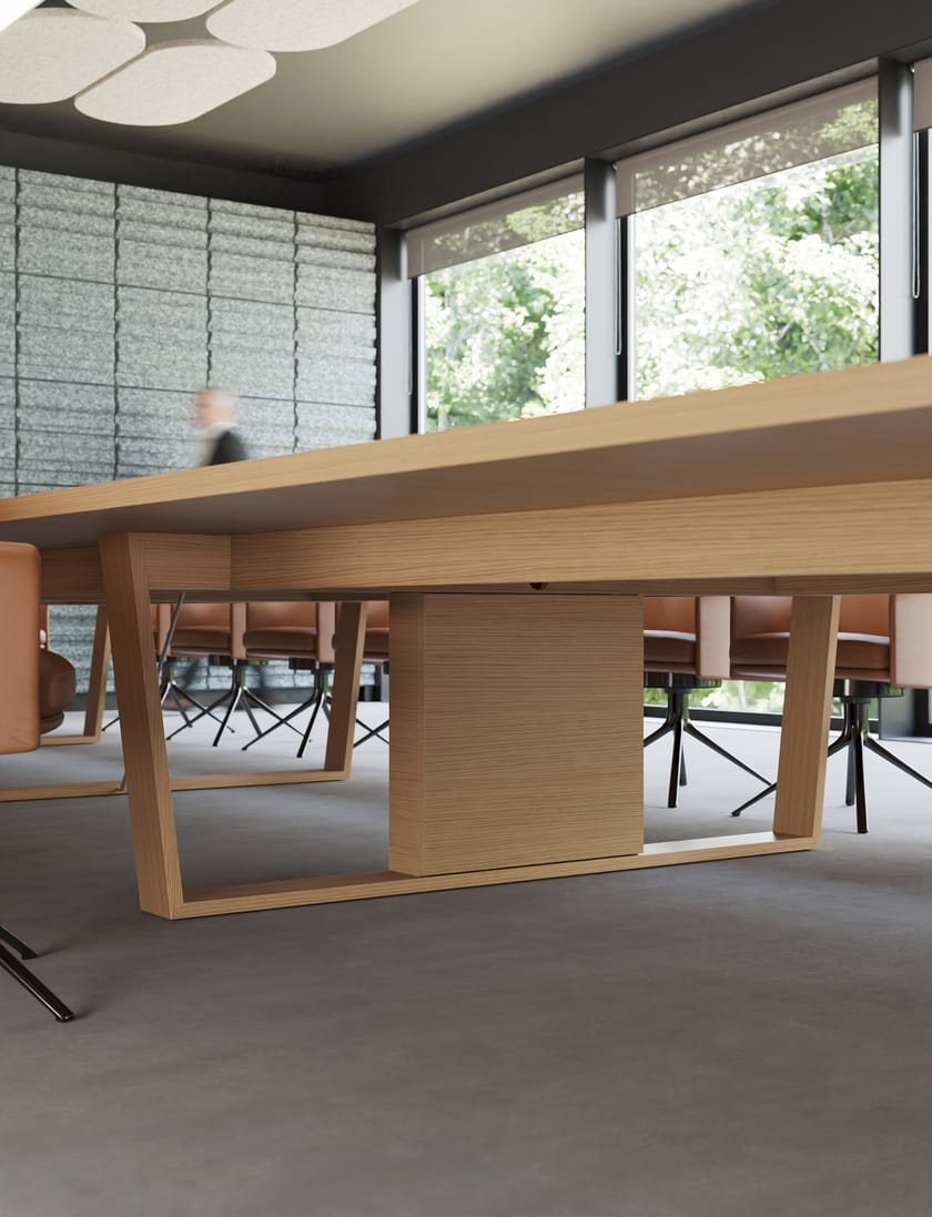 W MEETING | Mesa de reunión rectangular By BK Contract diseño Gabriel ...