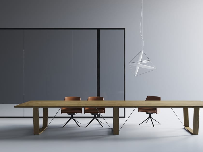 W MEETING | Mesa de reunión rectangular By BK Contract diseño Gabriel ...