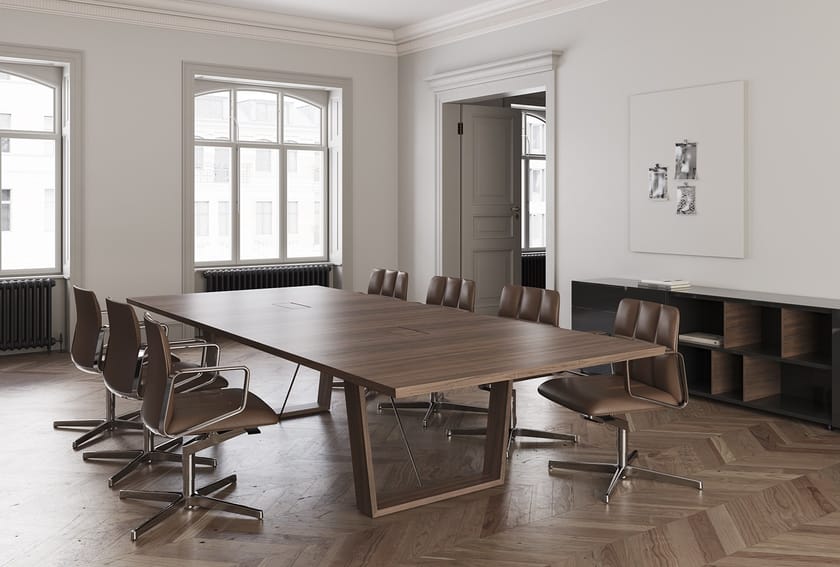 W MEETING | Mesa de reunión rectangular By BK Contract diseño Gabriel ...