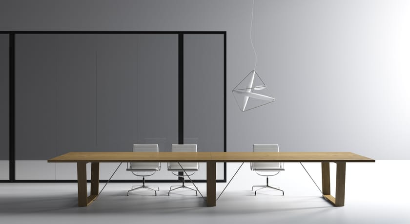 W MEETING | Mesa de reunión rectangular By BK Contract diseño Gabriel ...