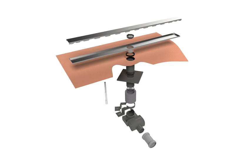 WATERSTOP MORSE Stainless steel shower channel By ESS Easy Drain