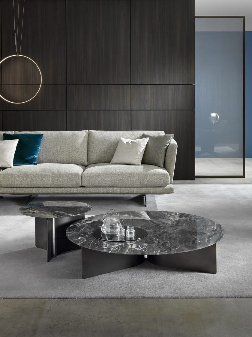 WAVE Round coffee table By Marelli | design Luca Erba