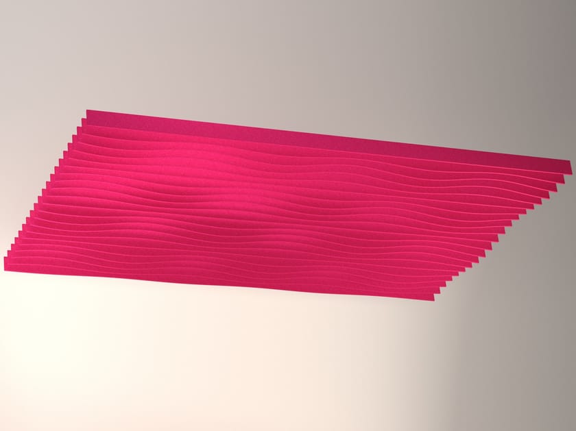 Recycled plastic acoustic baffles WAVE By IMPACT ACOUSTIC® design ROK