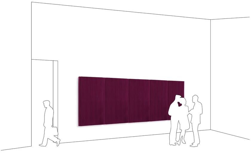 Felt Acoustic wall panel WAVE UPRIGHT Wave Collection By HEY-SIGN