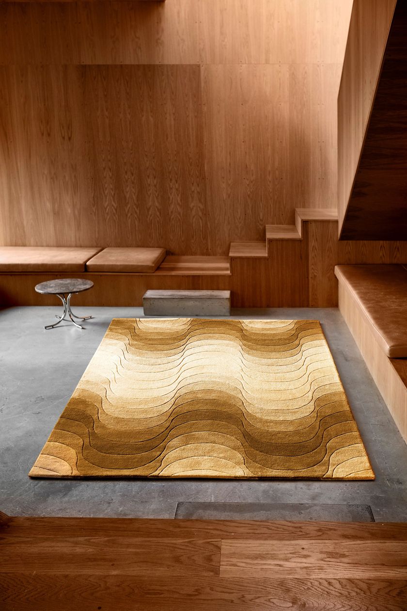 Tappeto rettangolare in lana a motivi geometrici WAVE By Verpan design ...