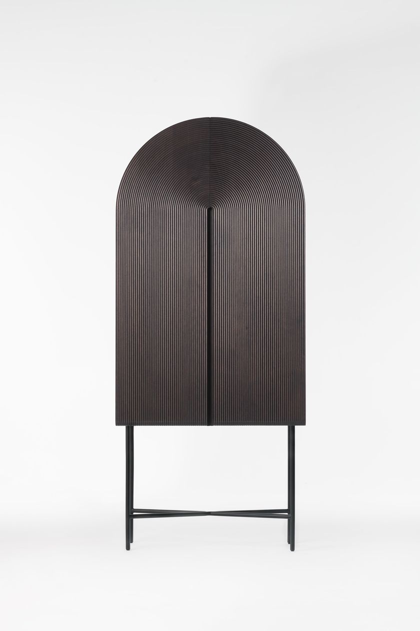 WAVES Solid wood bar cabinet with integrated lighting By Milla & Milli ...