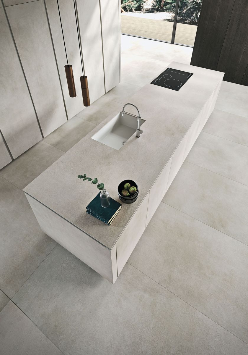 Laminam® kitchen with island WAY MATERIA By Snaidero