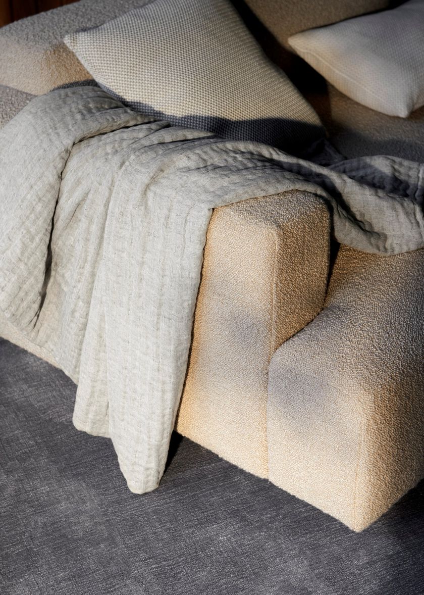 Solid-color square cotton and wool cushion WEAVE CUSHION SC28 Collect ...