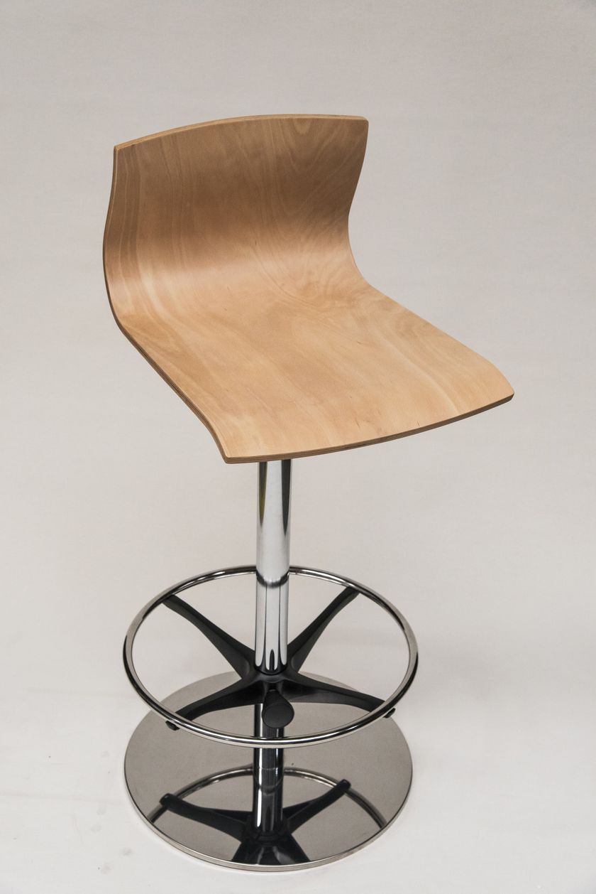 High multi-layer wood stool with footrest W361/H By TALIN