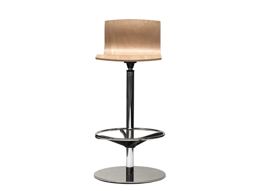 High multi-layer wood stool with footrest W361/H By TALIN