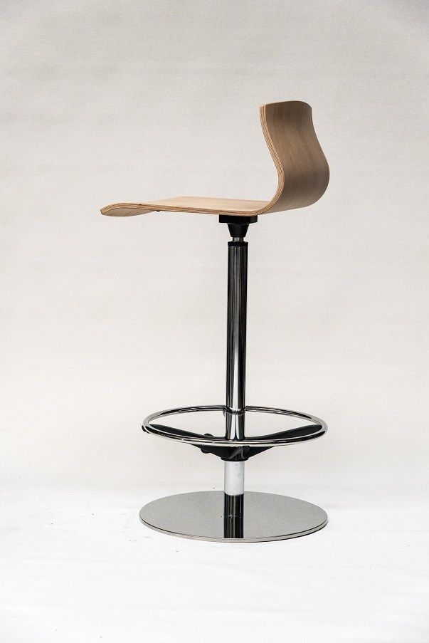 High multi-layer wood stool with footrest W361/H By TALIN