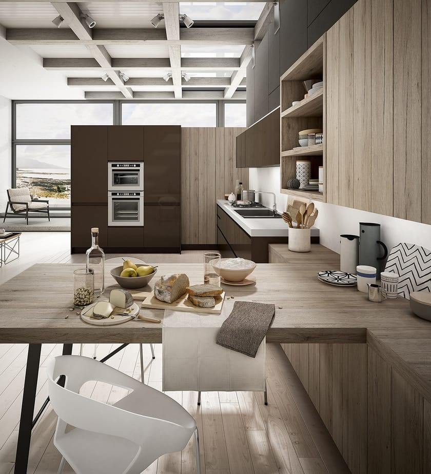 Fitted kitchen with integrated handles WEGA By ARREDO 3