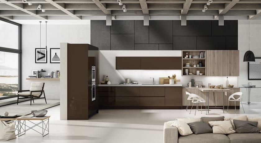 Fitted kitchen with integrated handles WEGA By ARREDO 3