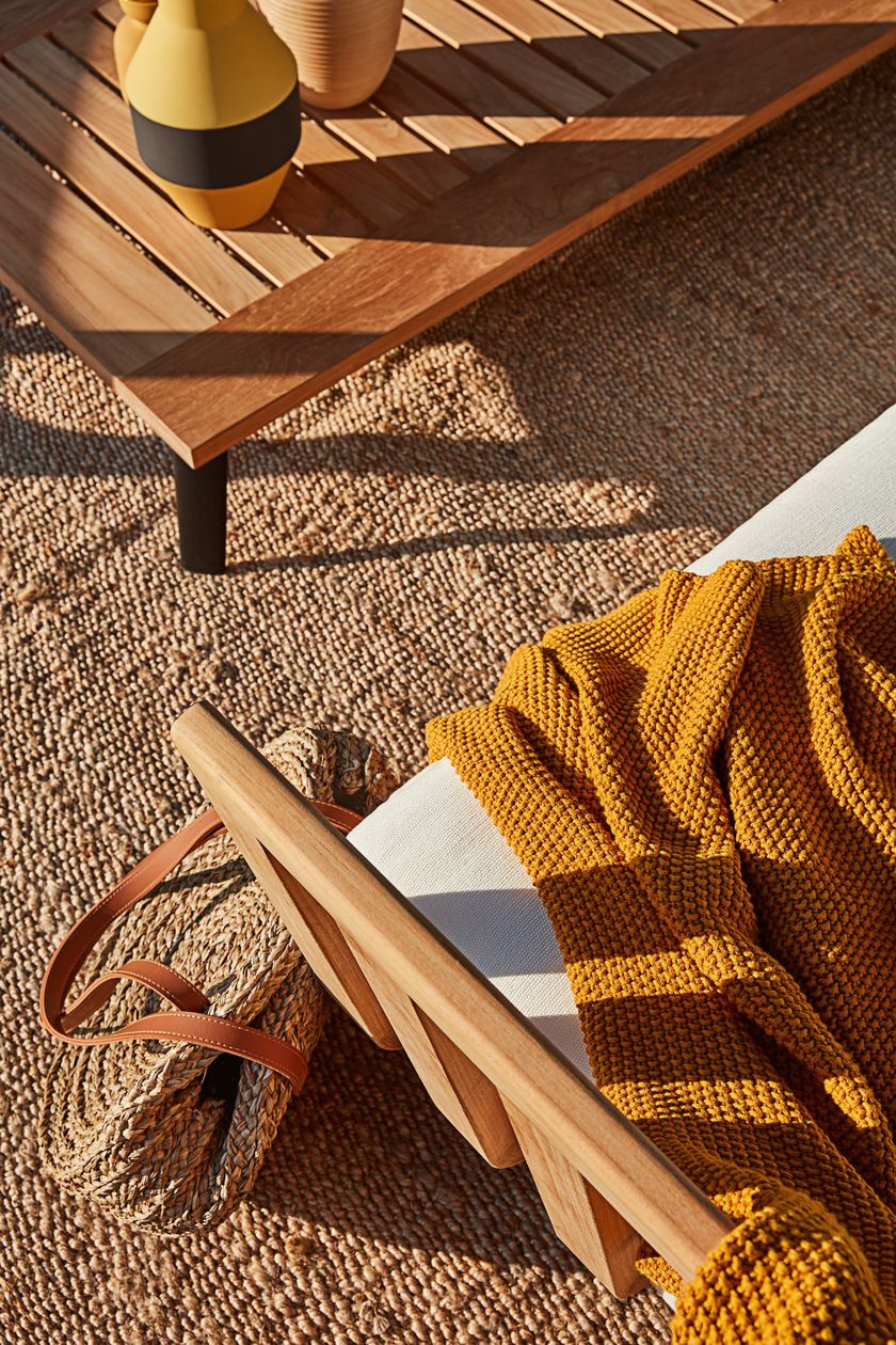WELCOME Low teak garden side table By Unopiù