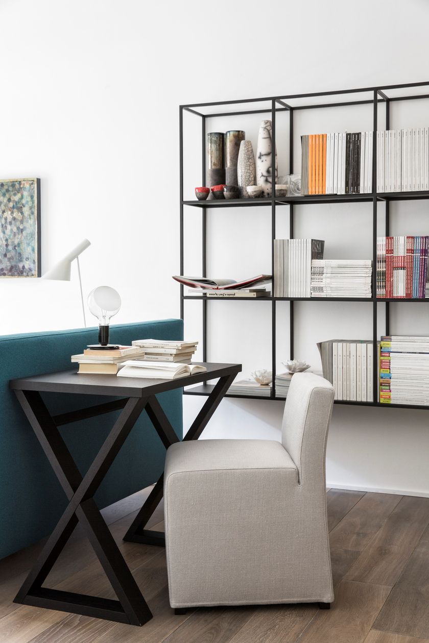 Upholstered fabric chair with removable cover WESS By Meridiani