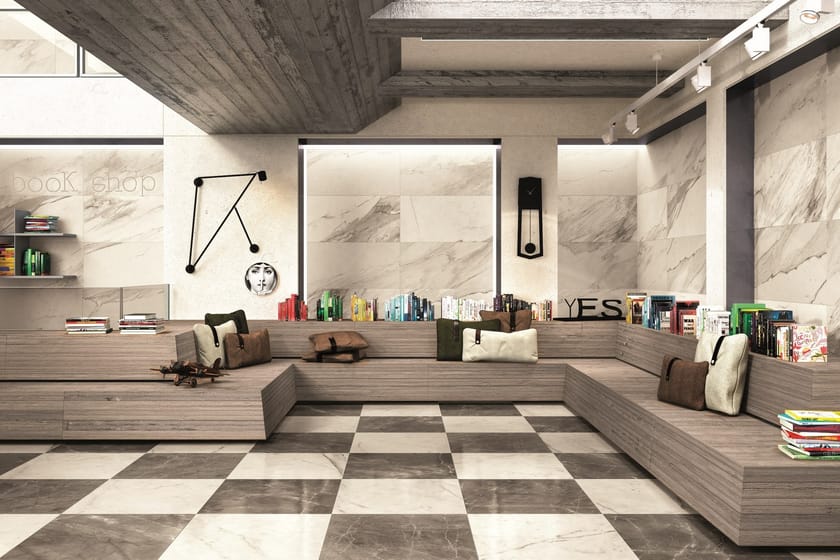 Full-body porcelain stoneware wall tiles / flooring WHITE EXPERIENCE ...
