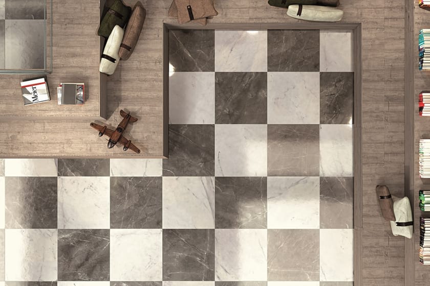 Full-body porcelain stoneware wall tiles / flooring WHITE EXPERIENCE ...