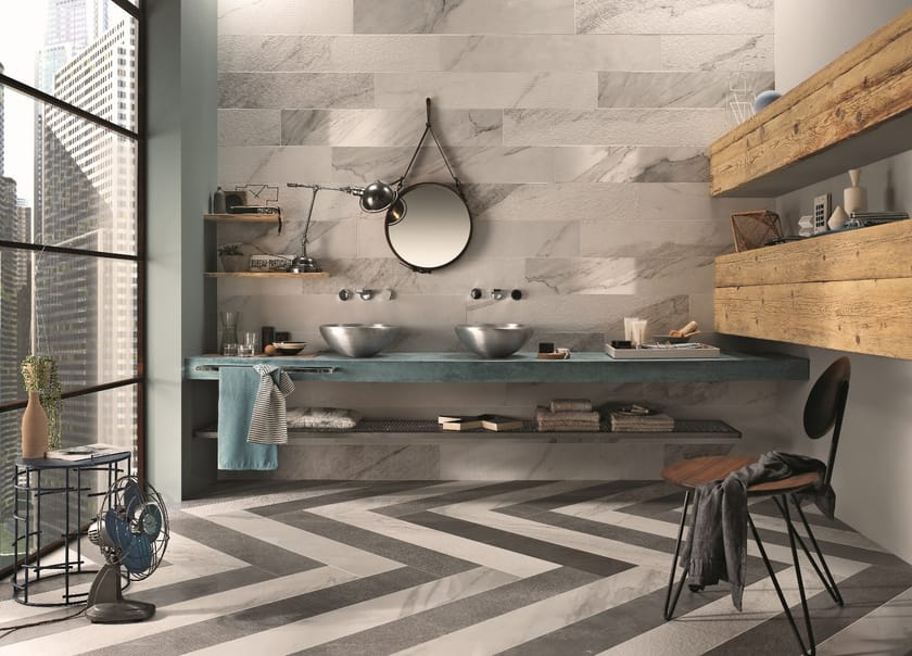 Full-body porcelain stoneware wall tiles / flooring WHITE EXPERIENCE ...