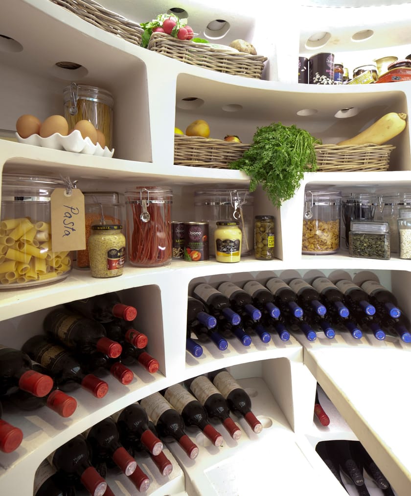 Wine cellar WHITE SPIRAL CELLAR By Spiral Cellars design Georges Harnois