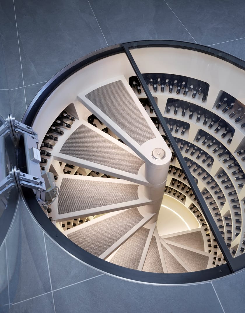 Wine cellar WHITE SPIRAL CELLAR By Spiral Cellars design Georges Harnois