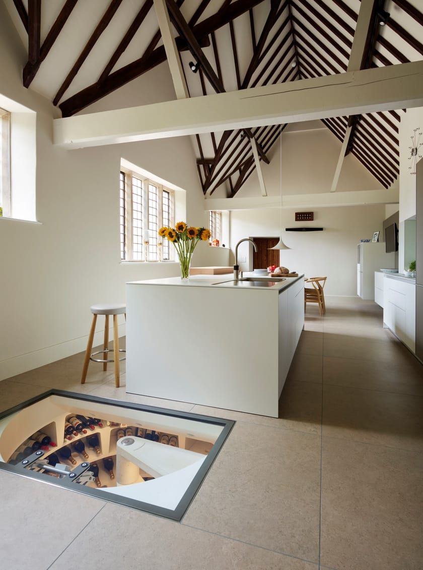 Wine cellar WHITE SPIRAL CELLAR By Spiral Cellars design Georges Harnois