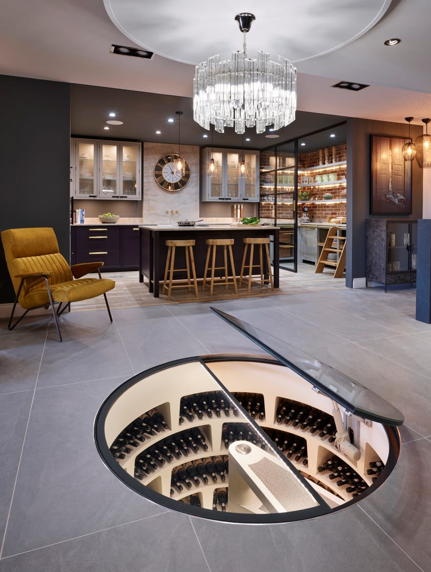 Wine cellar WHITE SPIRAL CELLAR By Spiral Cellars design Georges Harnois
