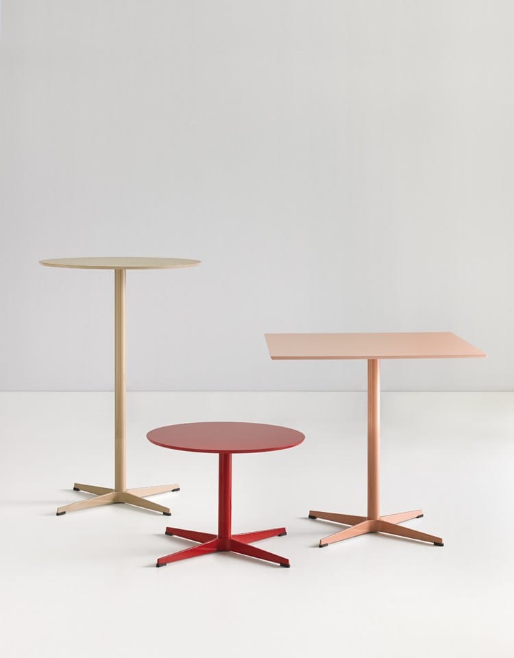 WIDE | Coffee table Round MDF coffee table with 4-star base By Mobboli