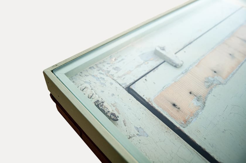 Rectangular wooden high side table WINDOWS Copper Leaves Collection By ...