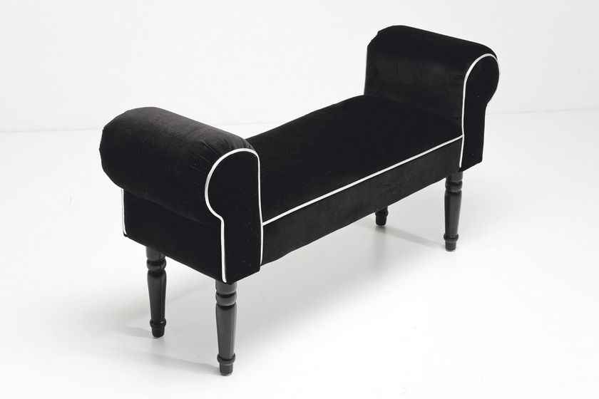 Gepolsterte Sitzbank aus Stoff WING VELVET BLACK By KARE-DESIGN